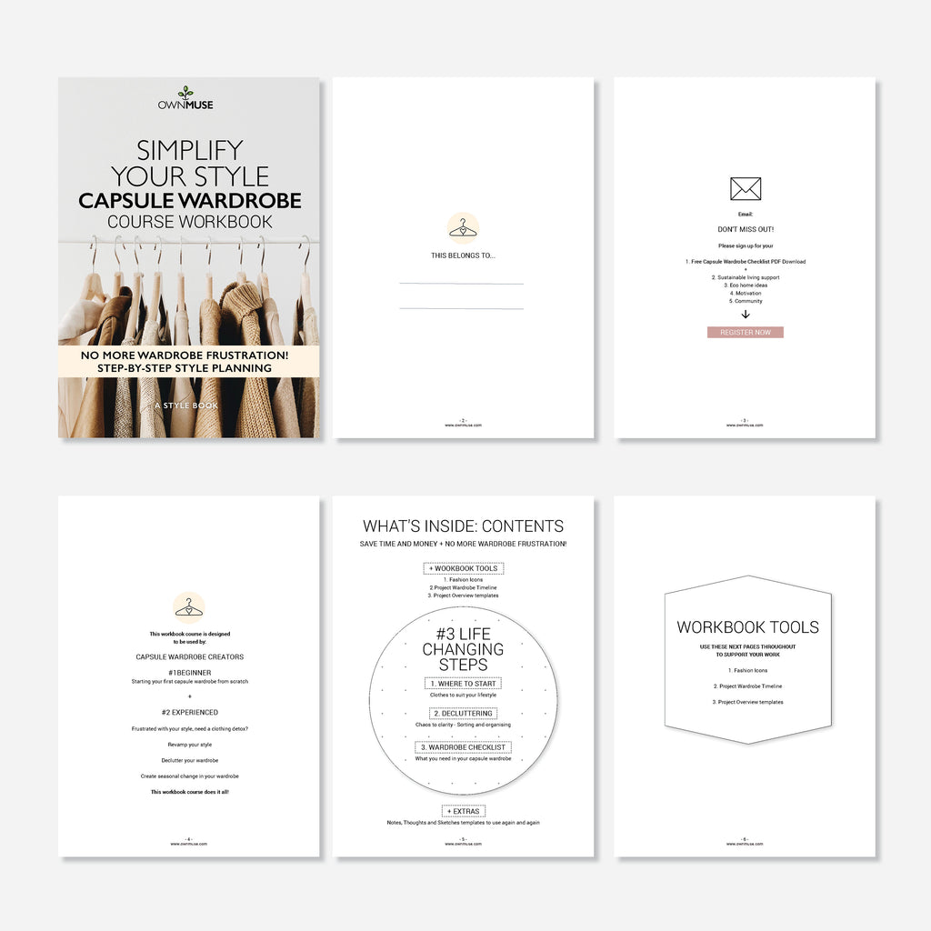 Simplify your Style: Capsule Wardrobe Course Workbook – OwnMuse